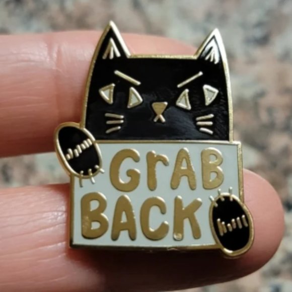 Jewelry | 2 For 13 Grab Back Black Cat Pro Feminism Enamel Pin | Poshmark